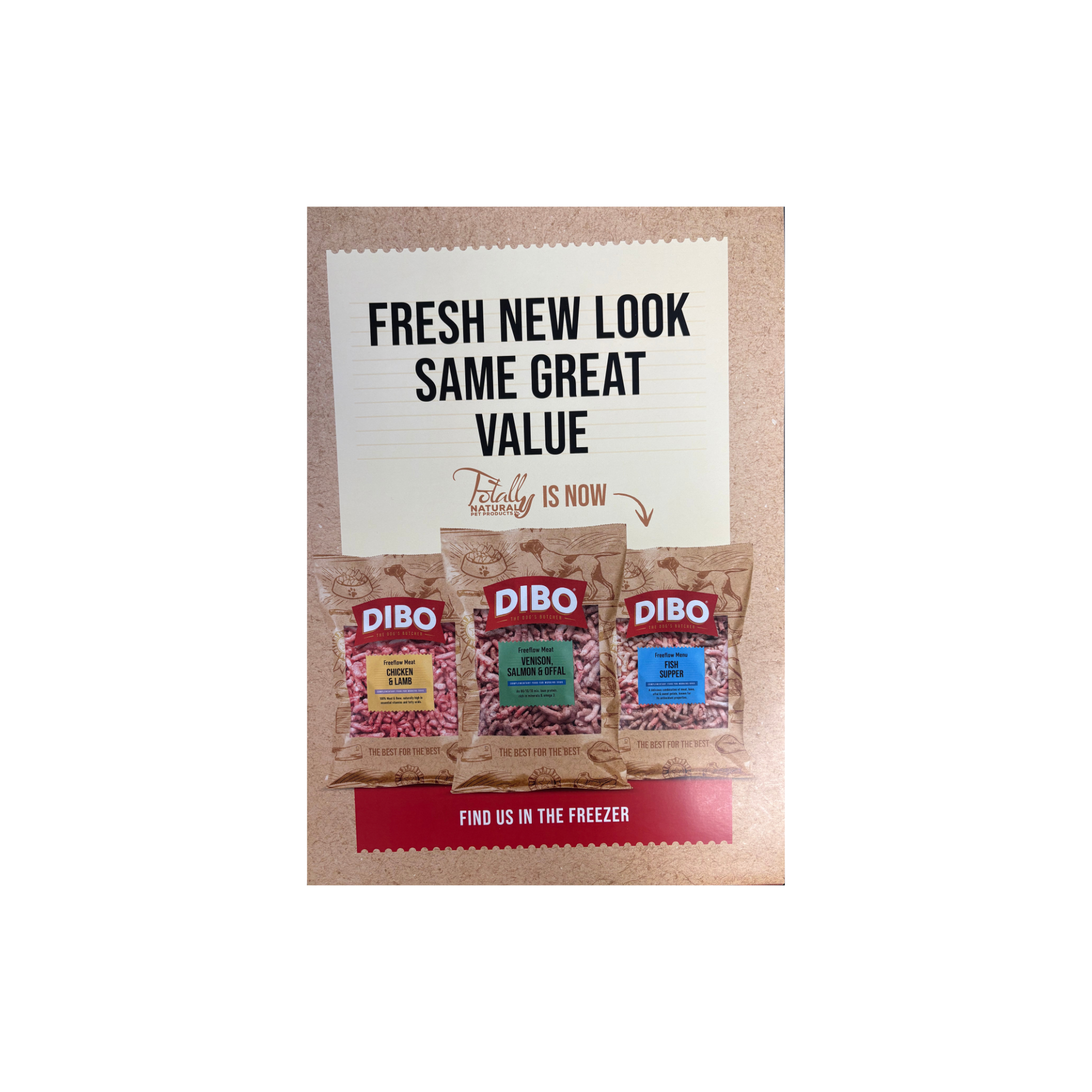 DIBO A3 Poster 'Fresh New look Same Great Value' - POS – Nutriment Trade